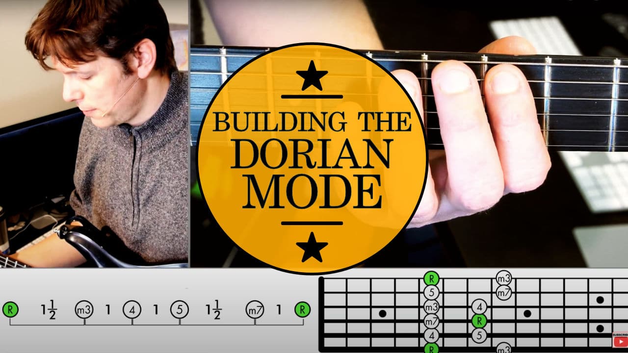Dorian Mode Guitar Lesson - Pentatonic Scale + 2 Intervals